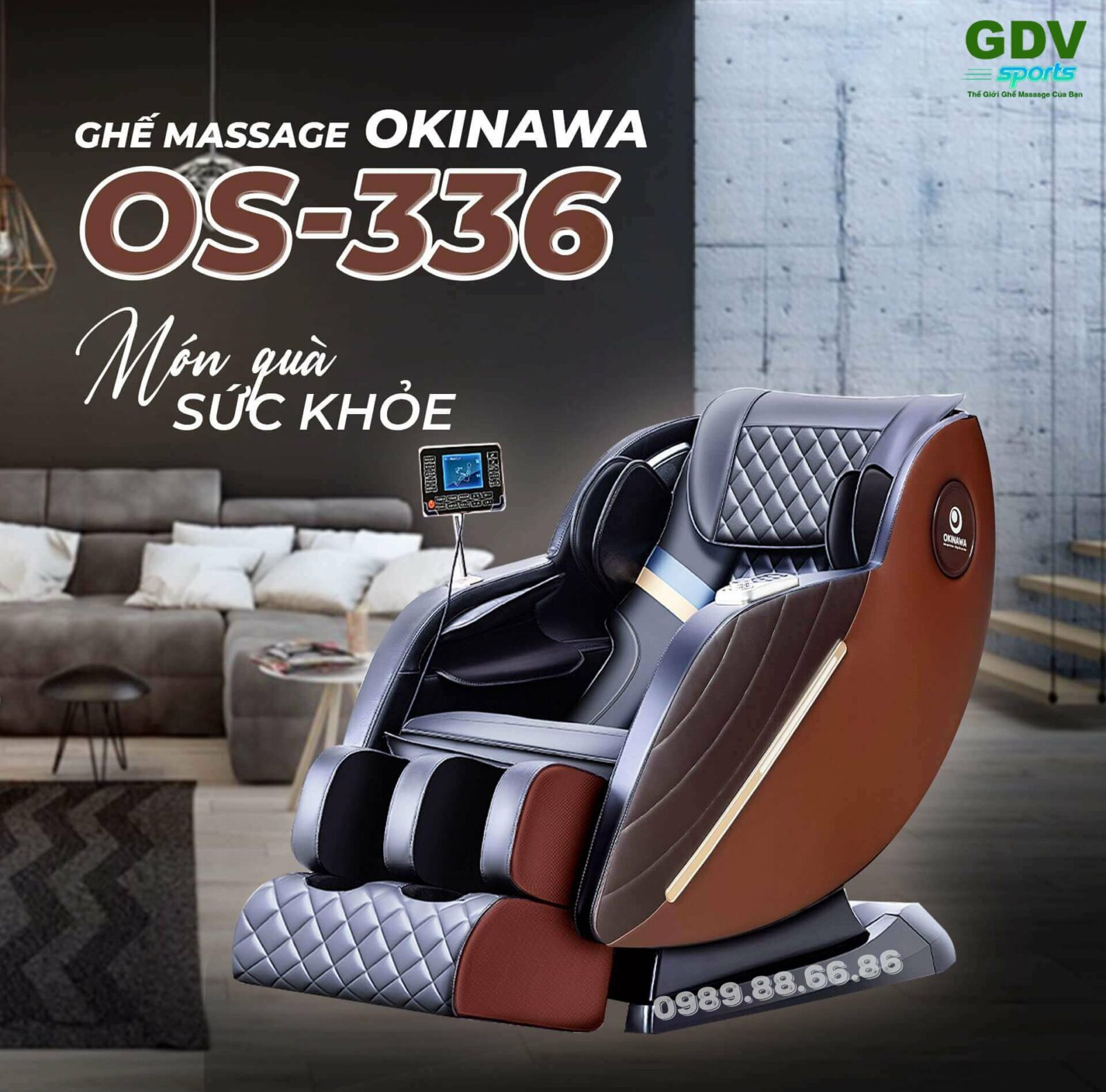 Ghế massage Okinawa OS-336 - Gia Dụng Việt chuyên đồ gia dụng hàng đầu Việt Nam
