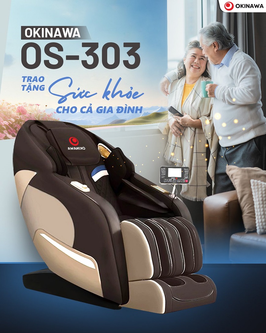 Ghế Massage OKINAWA OS - 303 - Gia Dụng Việt chuyên đồ gia dụng hàng đầu Việt Nam