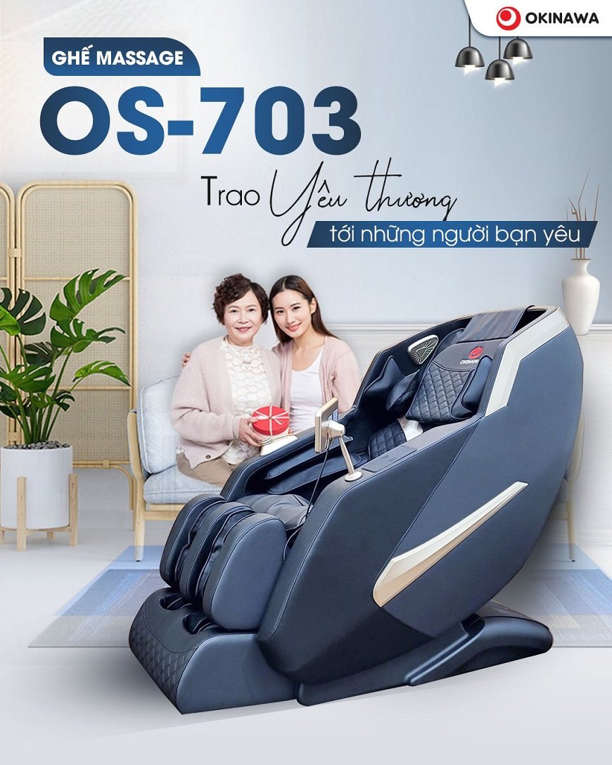 Ghế Massage OKINAWA OS - 703 - Gia Dụng Việt chuyên đồ gia dụng hàng đầu Việt Nam